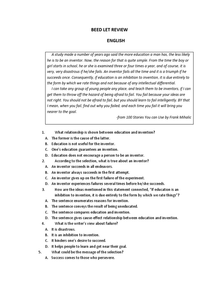 Beed Let Review English | Download Free PDF | Invention