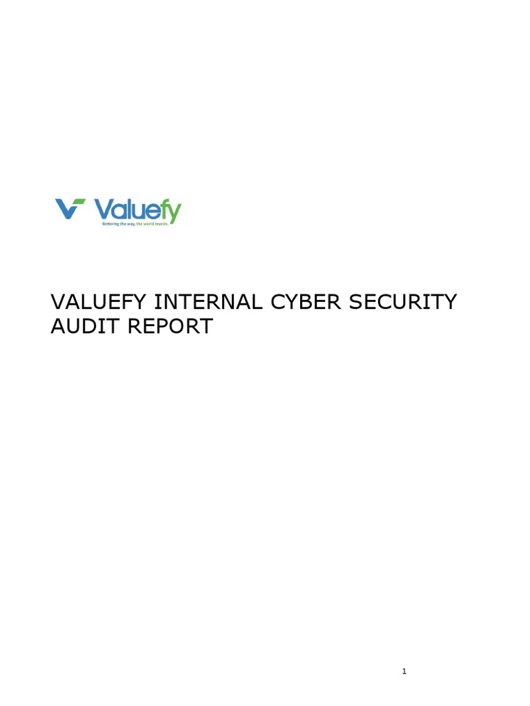 Valuefy Cybersecurity Audit Report | PDF | Computer Security | Security