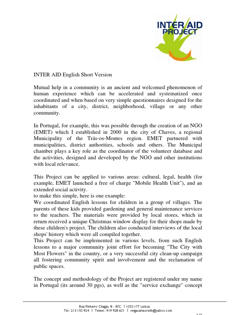 INTER AID English Short Version | PDF | Public Sphere | Business