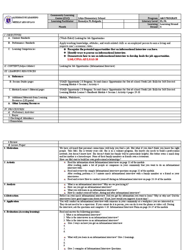 Informational Interview Guide for Youth | PDF | Interview | Learning