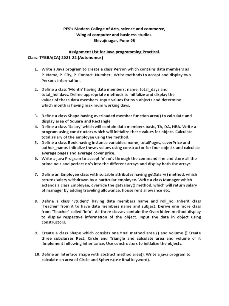 Lab Assignment 1 Pdf Method Computer Programming Class Computer Programming