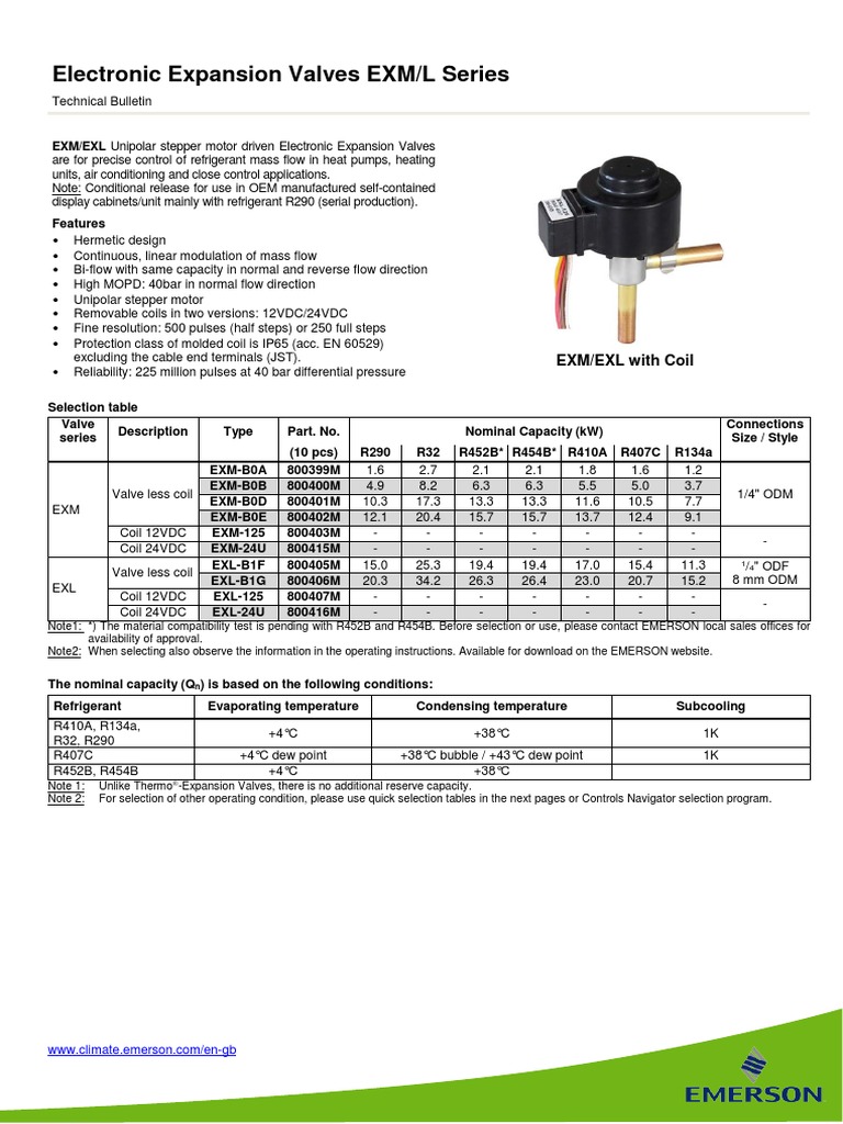 EXM/EXL Series Electronic Valves Guide | PDF | Manufactured Goods ...