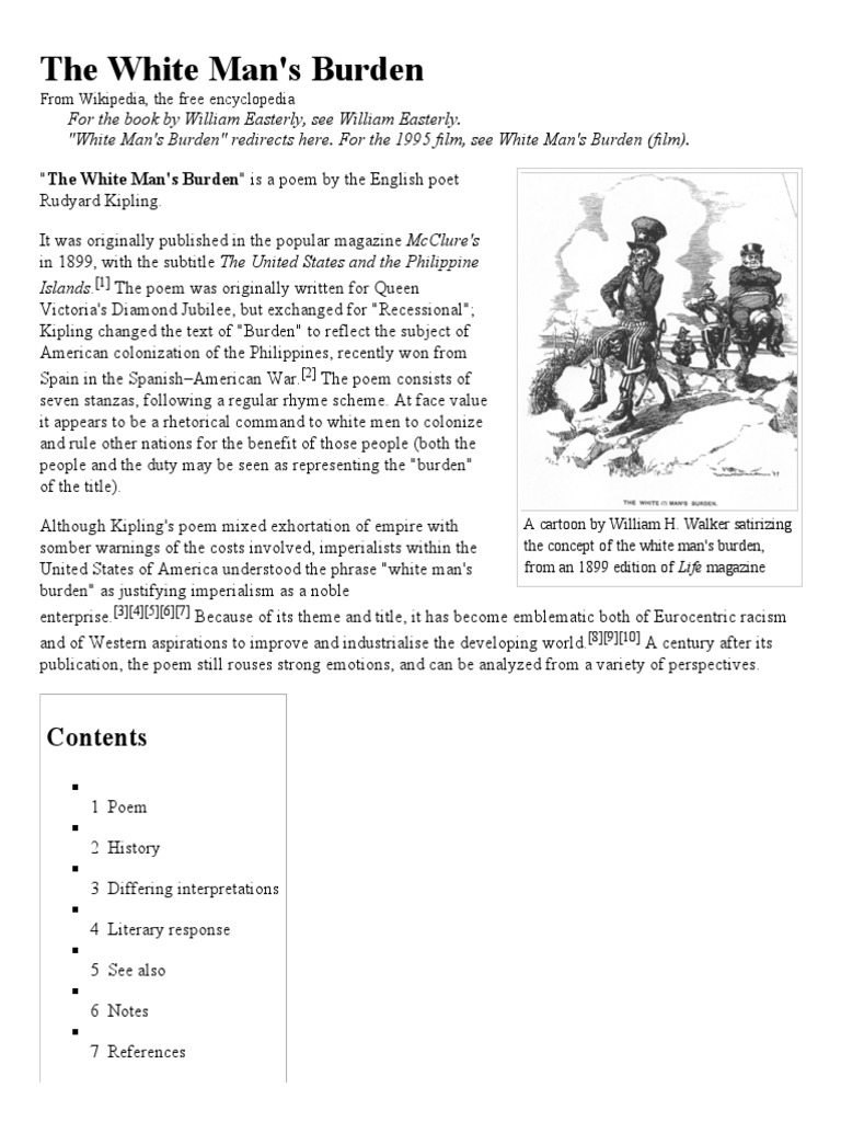 Love Study Guide White Mans Burden | PDF