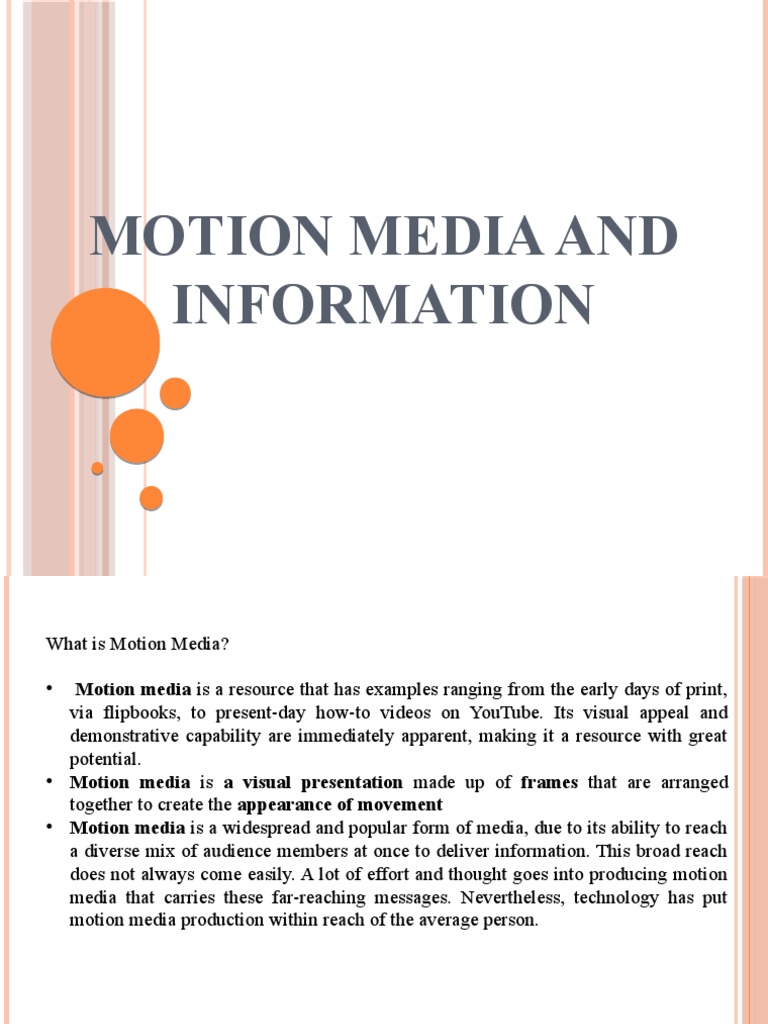 Motion Media and Information | PDF | Mass Media | Typography