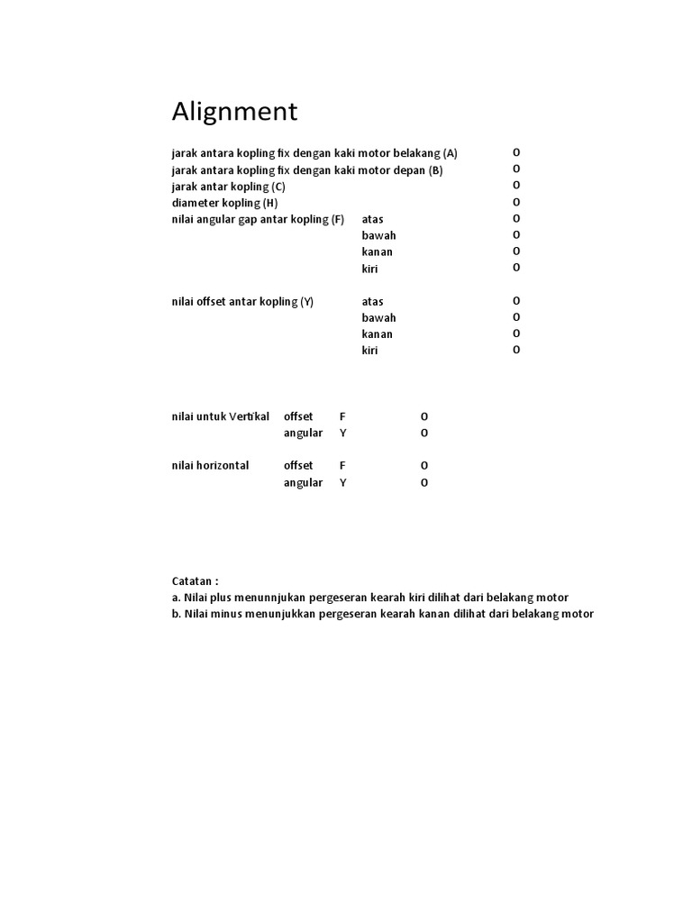 Rumus Alignment Coupling | PDF