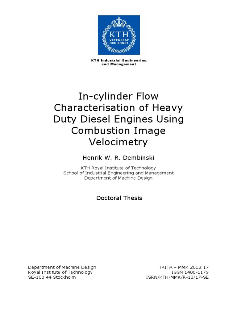 In-Cylinder Flow | PDF | Turbulence | N Ox