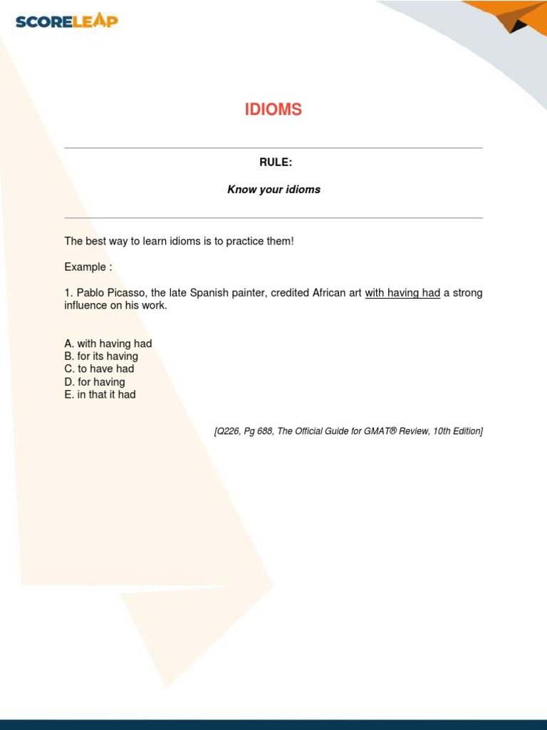 Idiom 1 | PDF