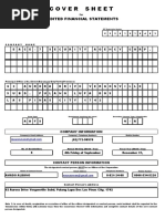 Cover Sheet: For Audited Financial Statements | PDF | Government | Business