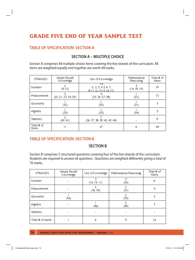 Practice Test Math 5th Grade Jamaica | PDF | Multiple Choice | Mathematics