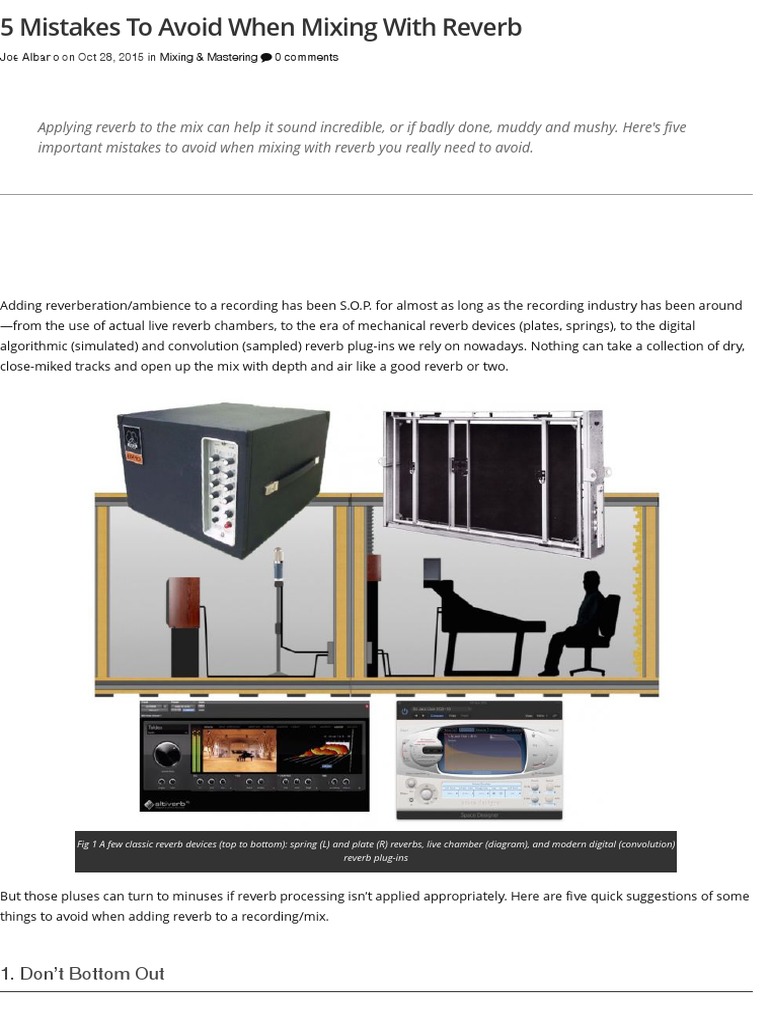 5 Mistakes To Avoid When Mixing With Reverb: Ask - Audio | PDF | Sound ...