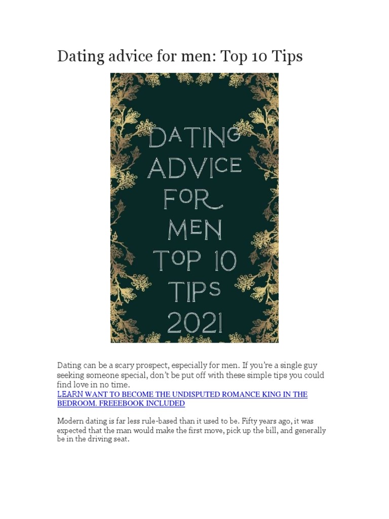 Dating Advice For Men Top 10 Tips 2021 | PDF
