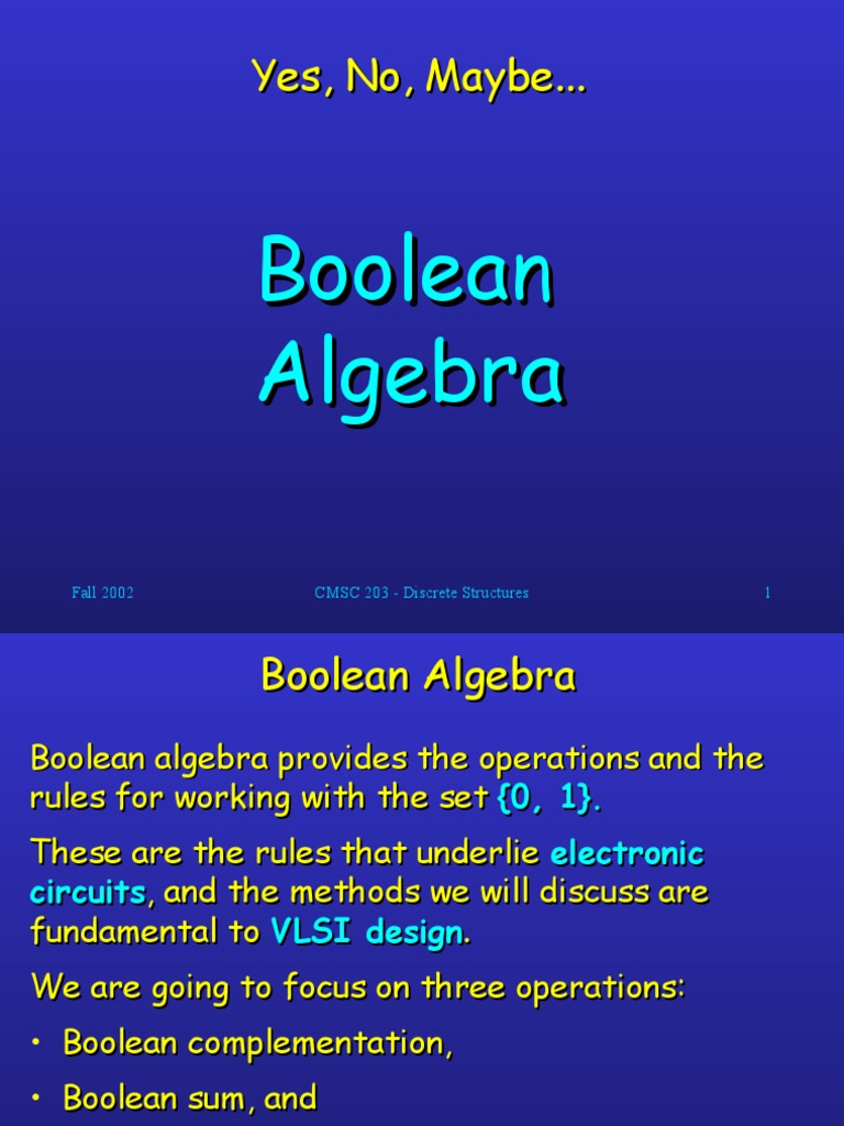 Boolean Algebra | PDF | Teaching Mathematics | Boolean Algebra