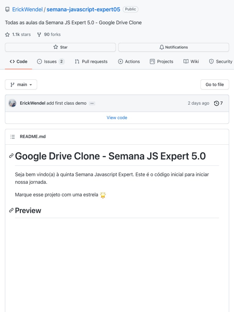 GitHub - ErickWendel:semana-javascript-expert05: Todas As Aulas Da ...