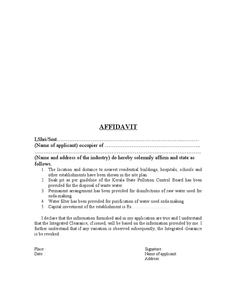 AFFIDAVIT | PDF | Water Management | Water And Politics