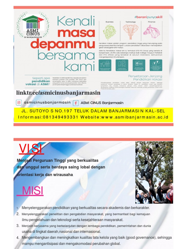 Jurusan dan Biaya Kuliah ASMI Banjarmasin | PDF | Bisnis | Perjalanan