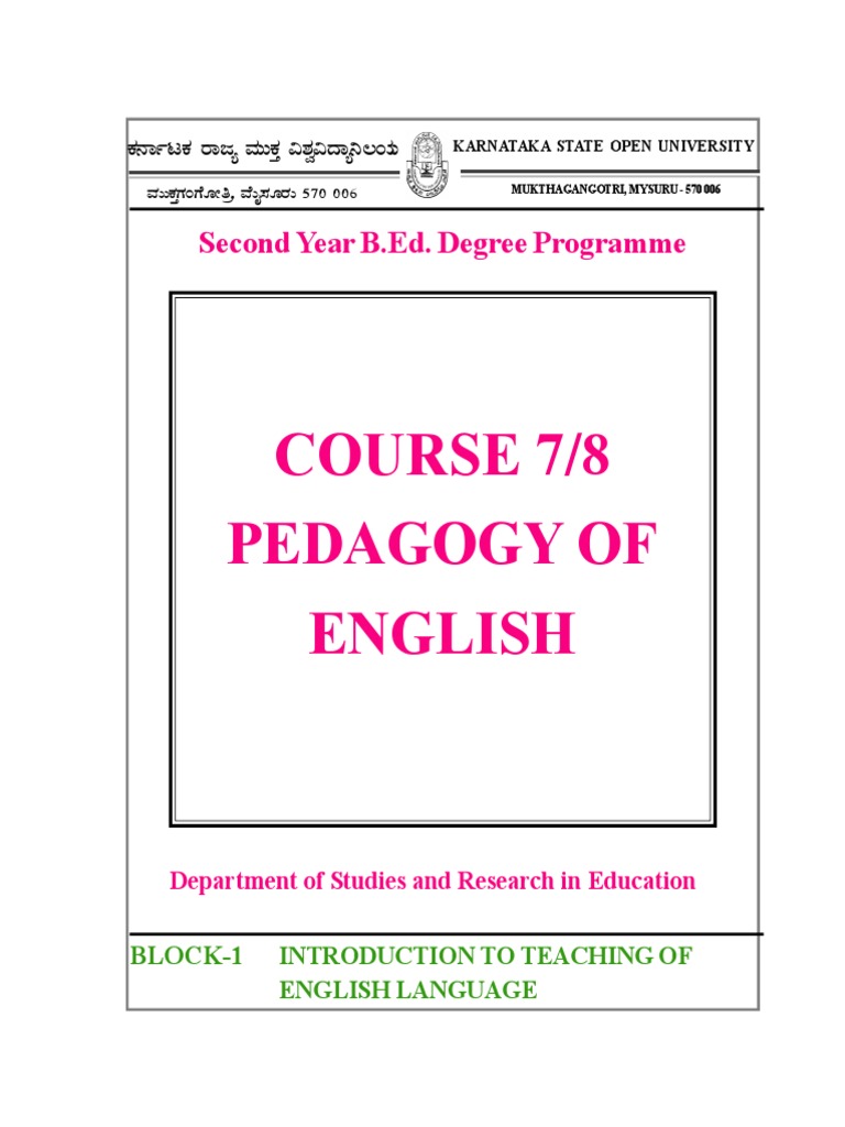 B.Ed - 2nd - Year - (Block - 1,2,3 & 4) - Pedagogy of English | PDF ...