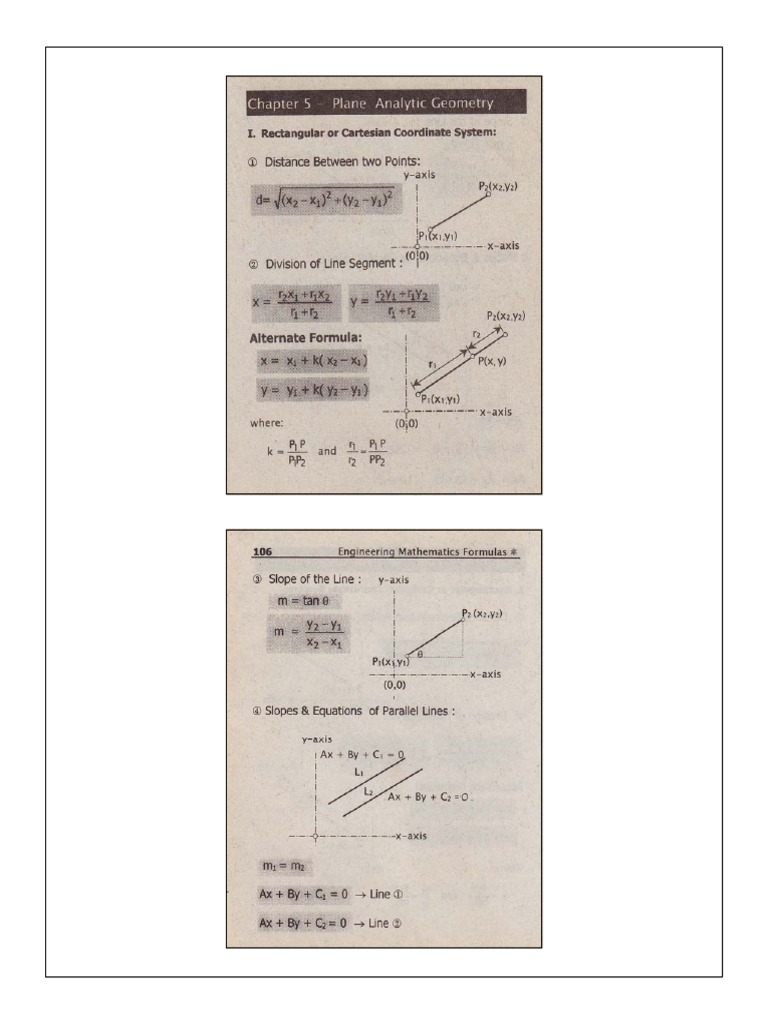 Plane Analytic Geometry Pdf