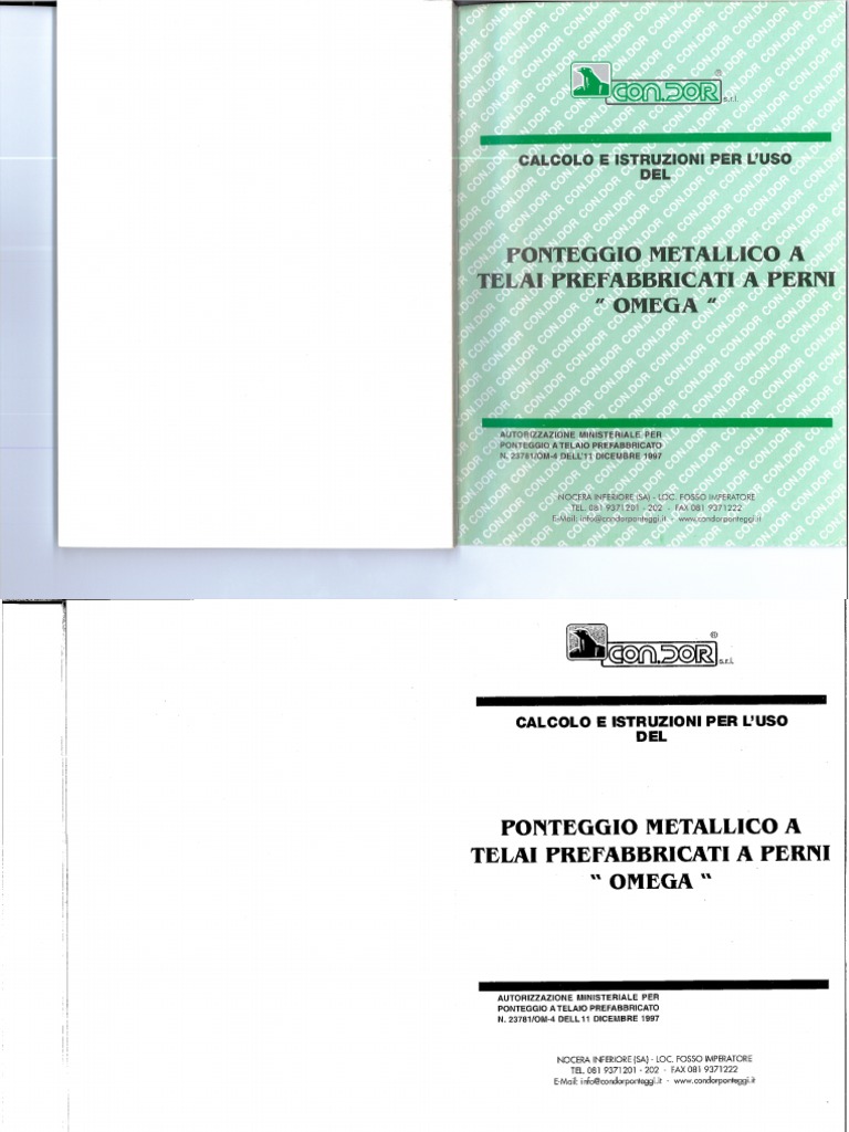 Ponteggio Libretto - CONDOR Omega | PDF