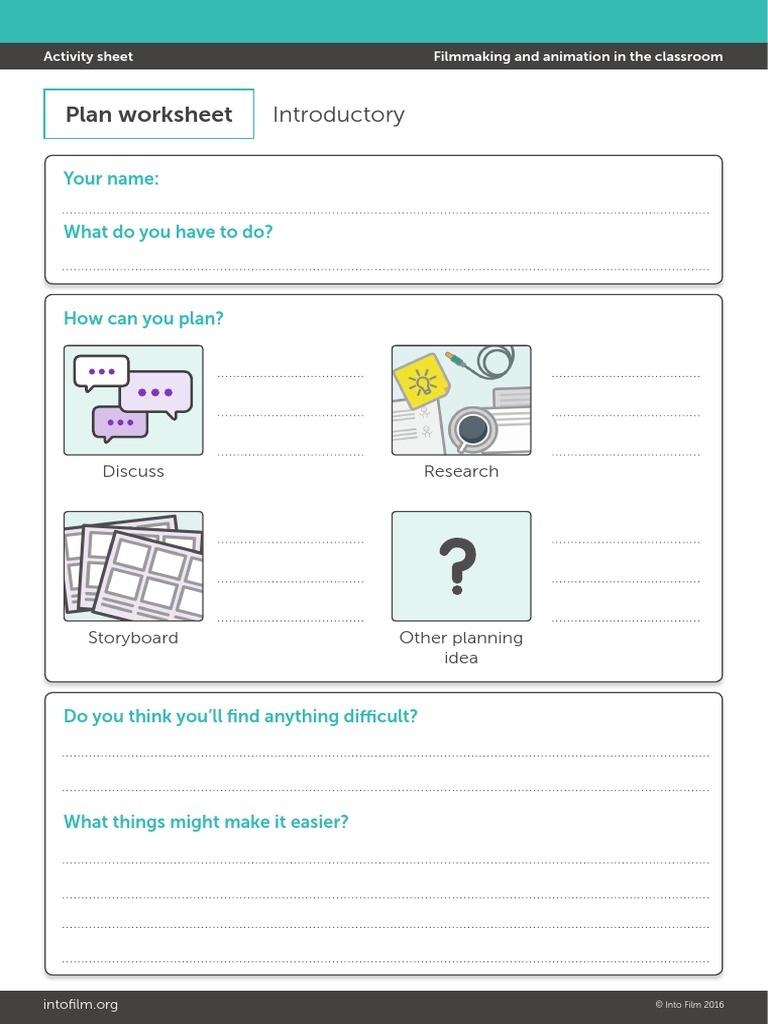 Film Maker - Plan - Worksheet - Introductory | PDF