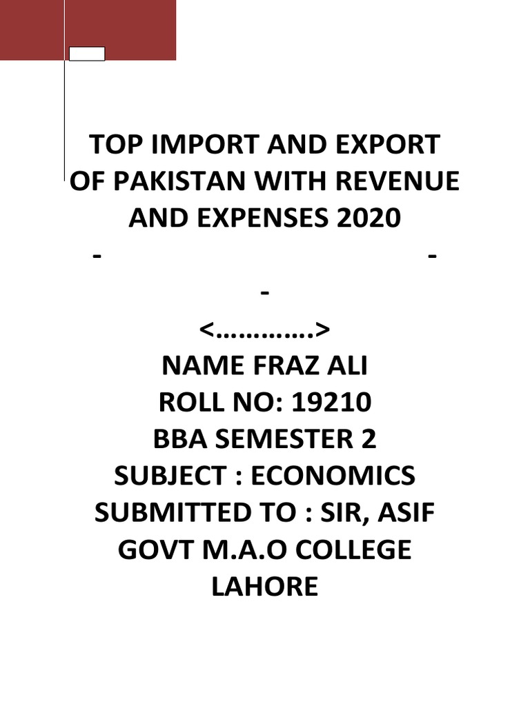 An Analysis of Pakistan's Top Imports, Exports, Trade Partners, and ...