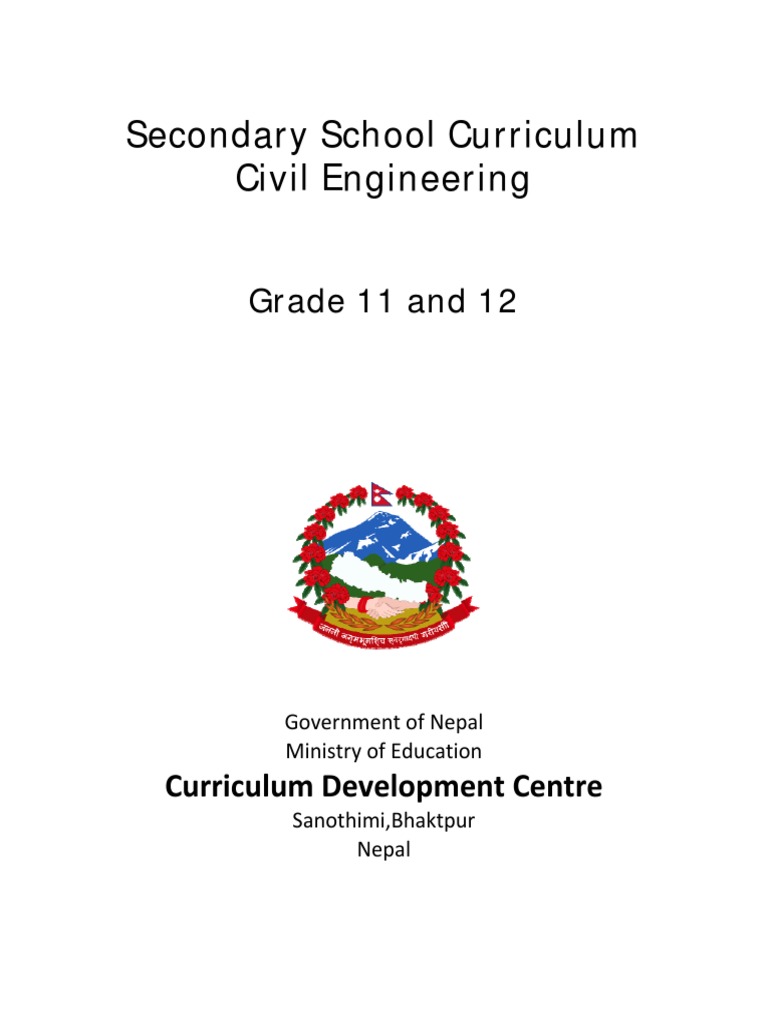 Secondary School Curriculum Civil Engineering: Grade 11 and 12 | PDF ...