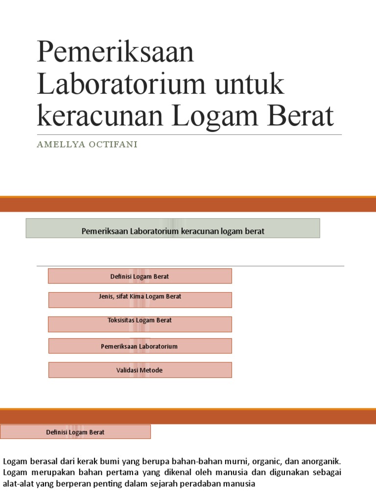 Pemeriksaan Laboratorium Logam Berat | PDF
