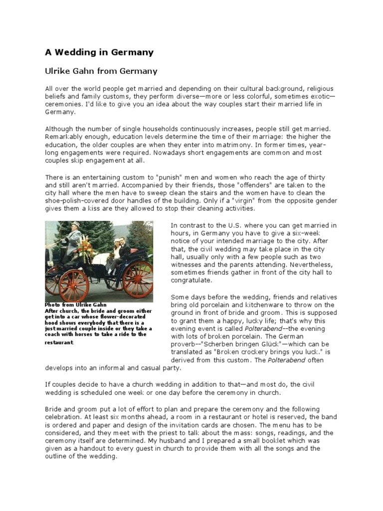 A Wedding in Germany | PDF | Wedding | Bride