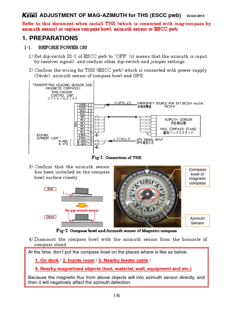 THS Mag-Azimuth Adjustment Guide | PDF | Compass | Sine