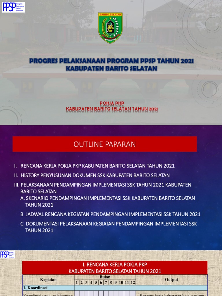 Barsel - Paparan Progres Pelaksanaan Program PPSP T. 2021 | PDF