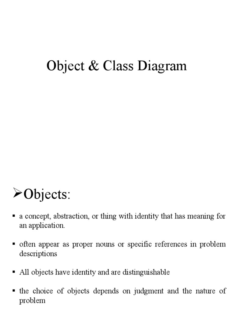 Object & Class Diagram | PDF | Conceptual Model | Class (Computer Programming)