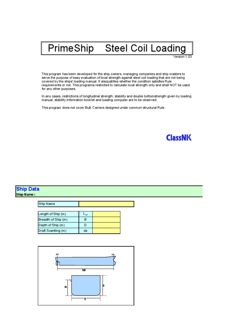 Primeship Steelcoil Loading Ver103-E 코일선적계산 | Download Free PDF | Parameter (Computer ...