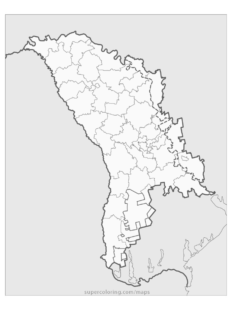 Moldova Map Coloring Page | PDF