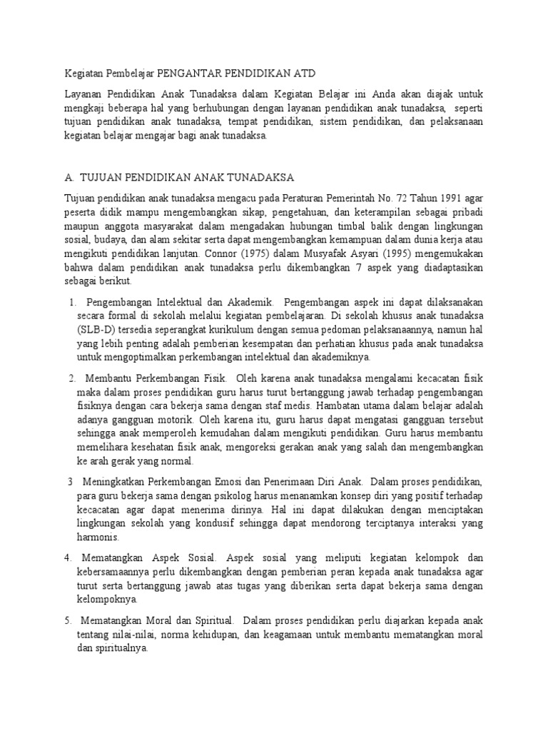 Layanan Pend ATD | PDF