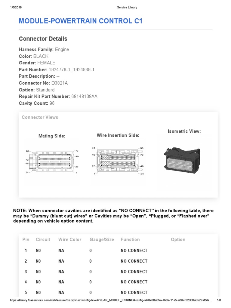 Conector PCM c1 | PDF | Electrical Connector | Electrical Engineering