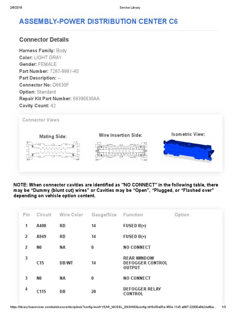 Conector PDC C6 | PDF | Electrical Connector | Electric Power