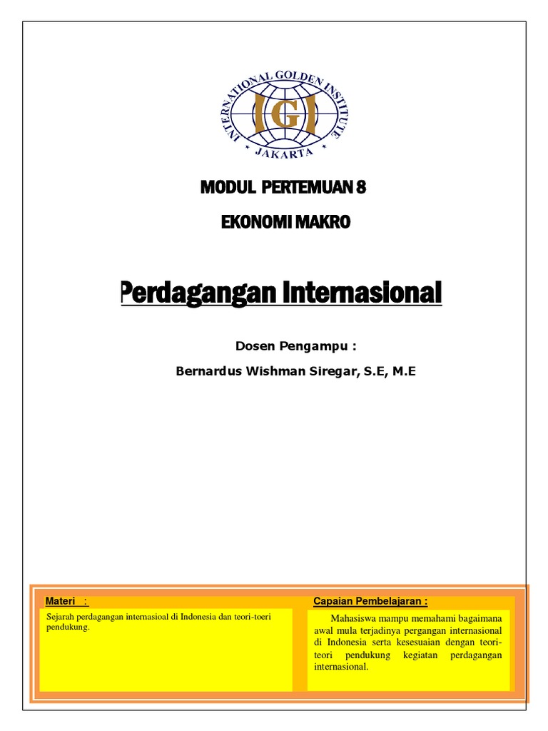 Wishman Siregar Modul Pertemuan 8 Ekonomi Makro Senin 4 Mei 2020 Ok 1 | PDF | Pengelolaan ...
