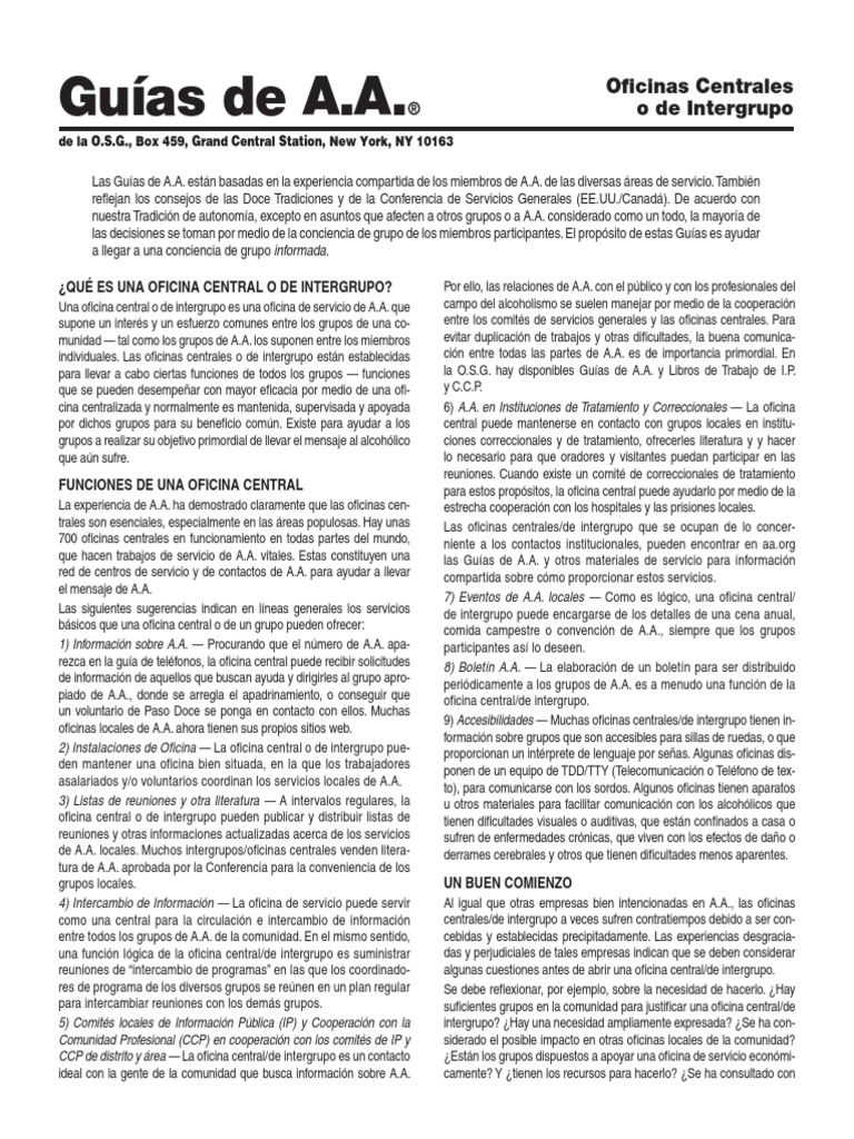 smg-02 Centralorinter | PDF | alcoholicos anonimos | Salario