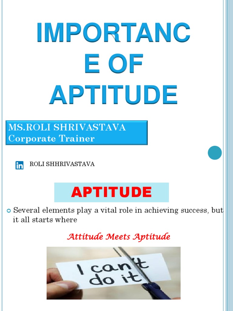 Importance of Aptitude in Success | PDF | Recruitment | Test (Assessment)