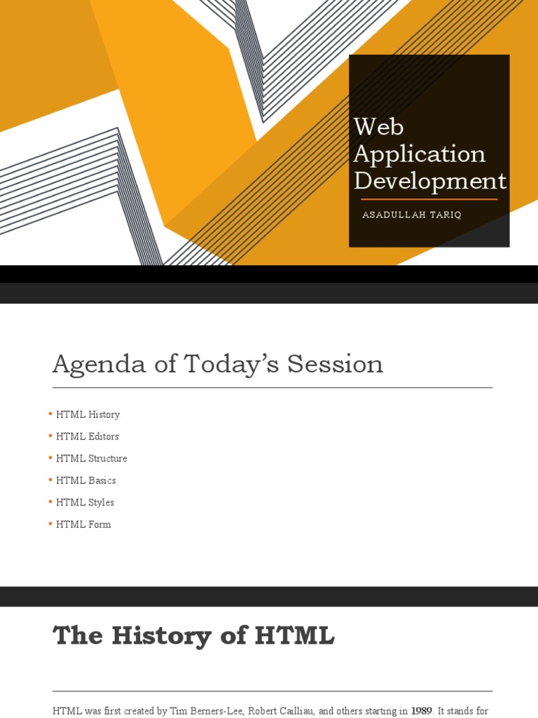 Web Application Lecture Week 2 (A) | PDF | Html | Html Element