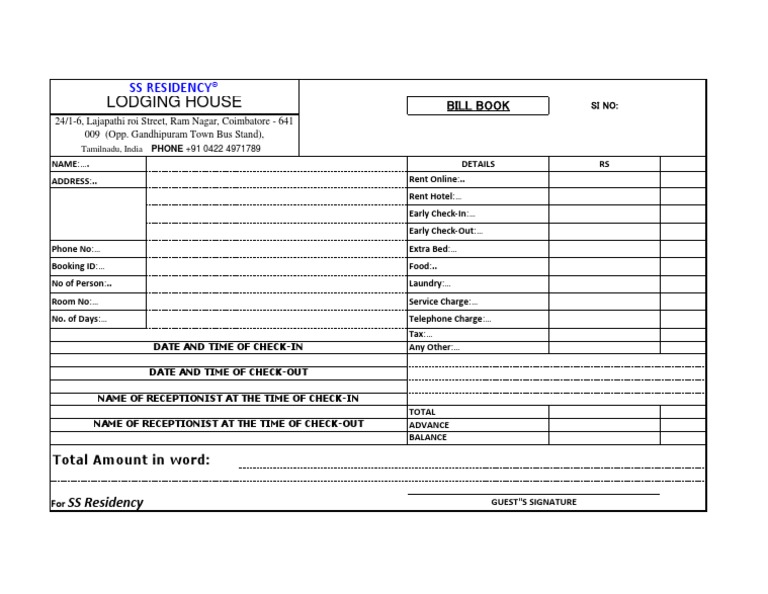 SS Residency Bill. | PDF