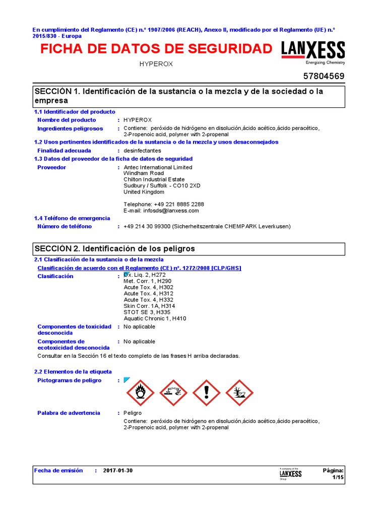 HYPEROX | PDF | Agua | Mutagénesis