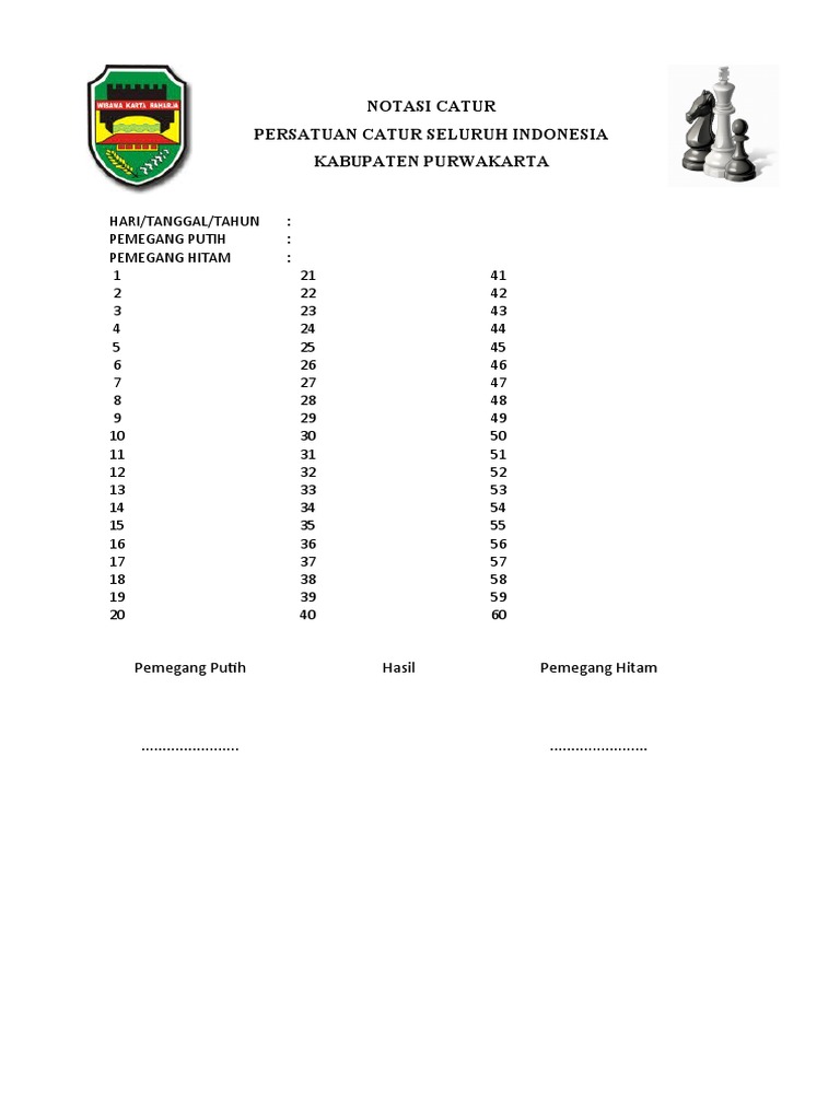 Notasi Catur | PDF