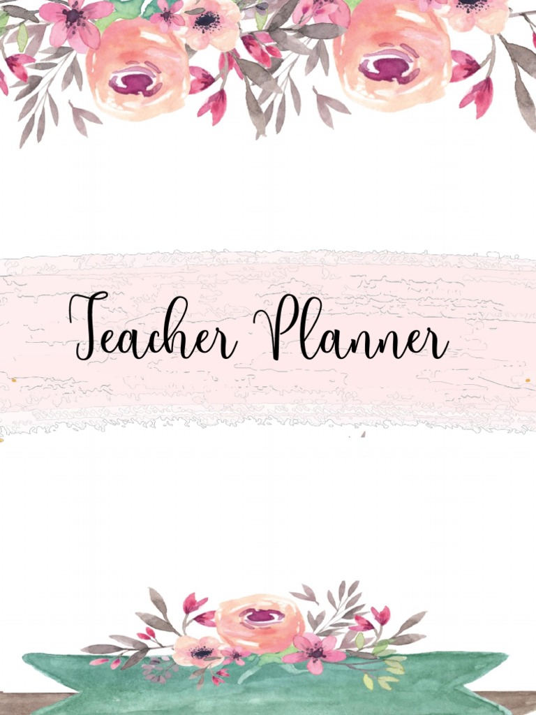 Printable Teacher Planner 1 | PDF | Wellness