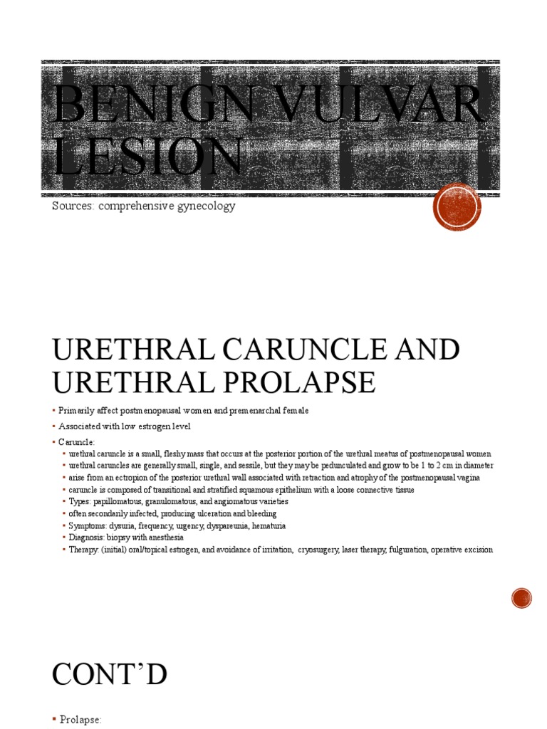Benign Vulvar Lesions Overview | PDF | Cancer | Anatomy