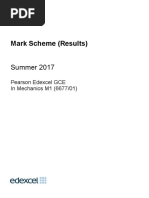 Edexcel IAL Mechanics M1 Mark Scheme | PDF | Physics