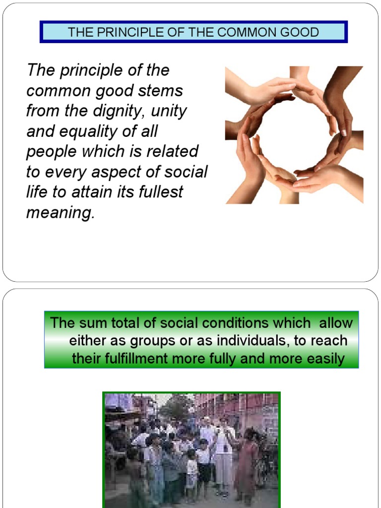 Principles of CST | PDF | Common Good | Property