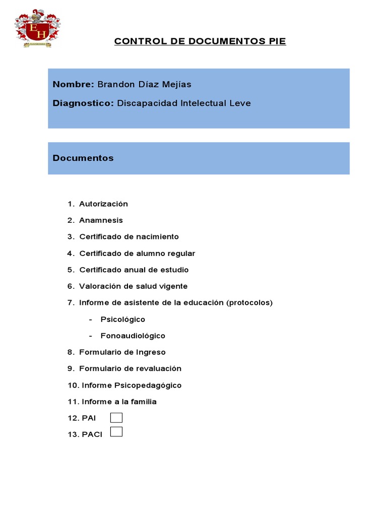 Control de Documentos Pie | PDF