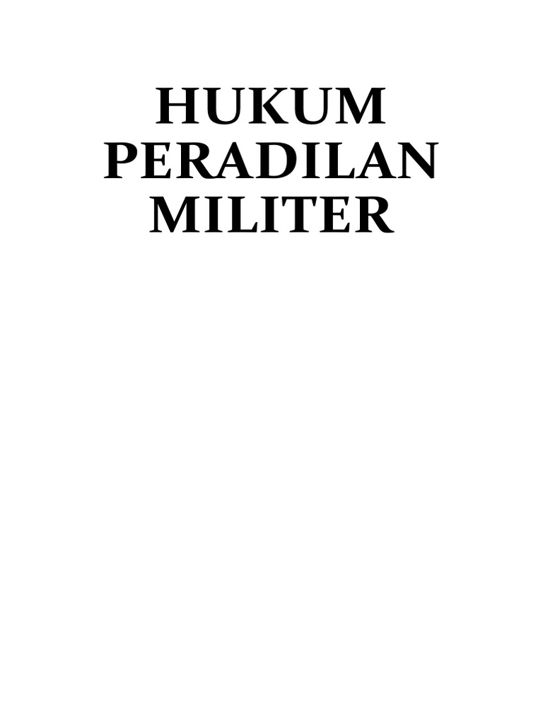 Hukum Peradilan Militer | PDF | Sejarah