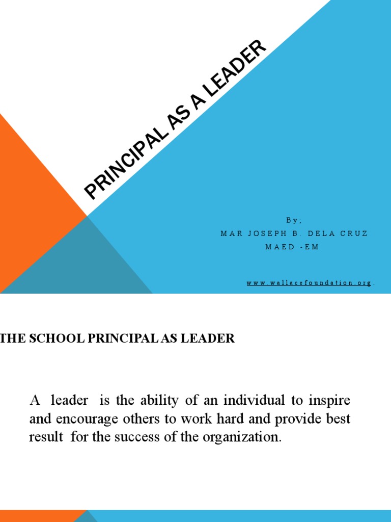 Principal As A Leader | PDF | Teachers | Leadership
