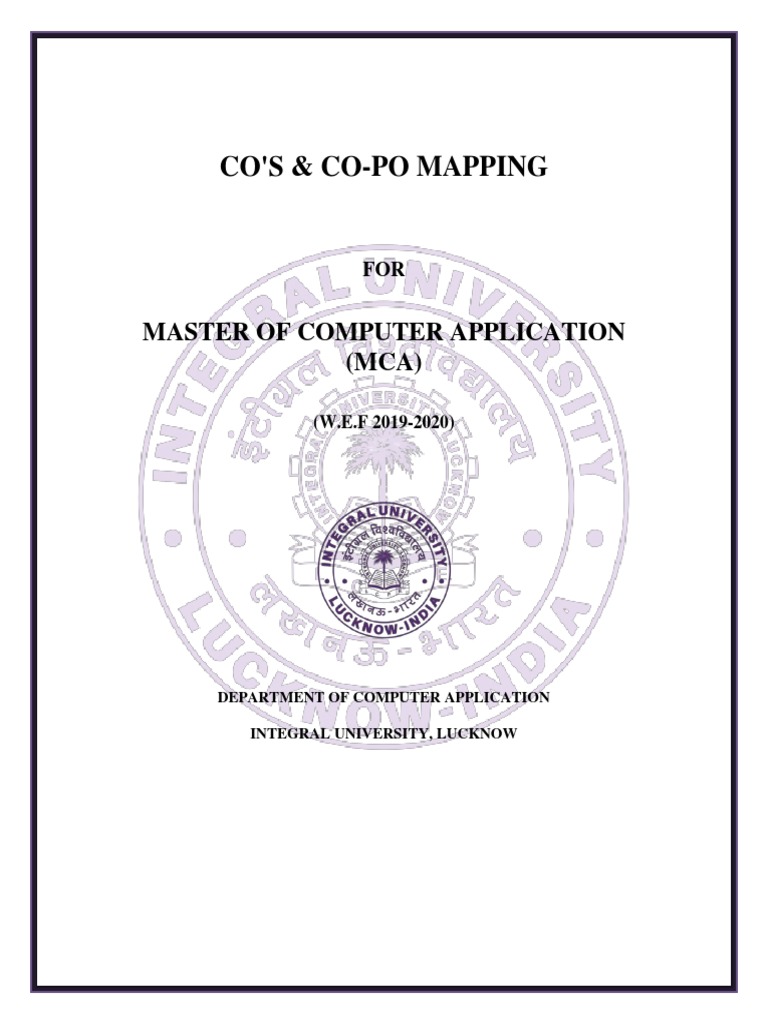 Mca (Old) Peo Po Pso Co Po Mapping | PDF | Computer Network | Databases